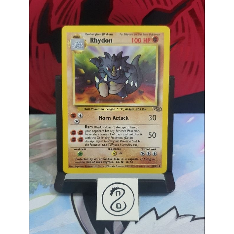 Pokemon TCG : Rhydon 45/64 // Unlimited Jungle (1999) | Shopee Malaysia