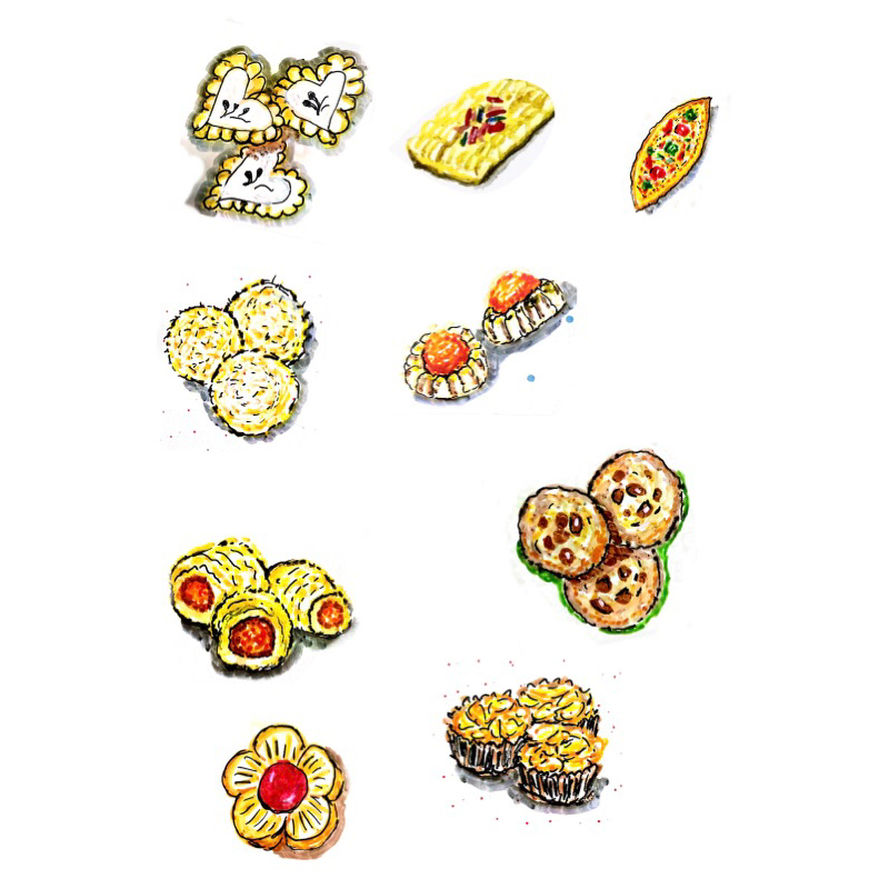 Sticker Pack Kuih Raya (15 pieces) | Shopee Malaysia