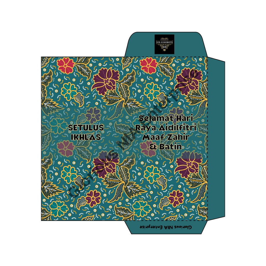 Design Sampul Duit Raya Angpau duit tak perlu lipat softcopy PDF saiz ...
