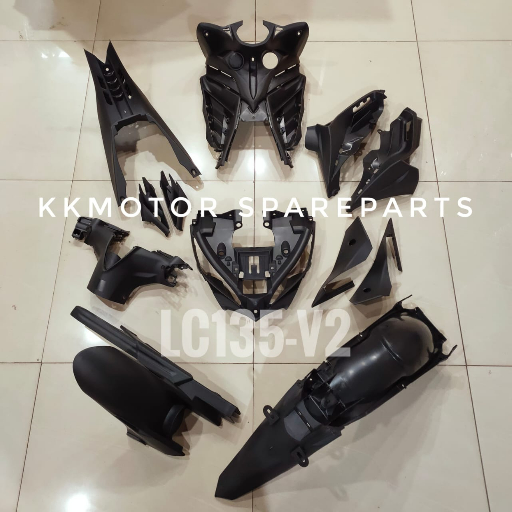YAMAHA LC135 V2 V3 V4 V5 V6 V7 FULLSET INNER COVER PARTS BLACK COLOUR SET HLD/M-SEKI ( ALA CARTE ...