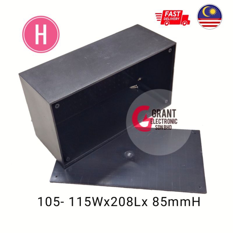 DIY Black Plastic Electronic Project Box Enclosure Case Casing | Shopee ...