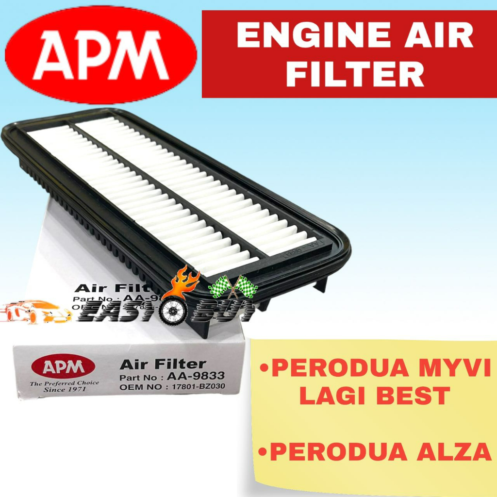 APM PERODUA ENGINE AIR FILTER FOR MYVI LAGI BEST 1.3 1.5 & ALZA 17801 ...