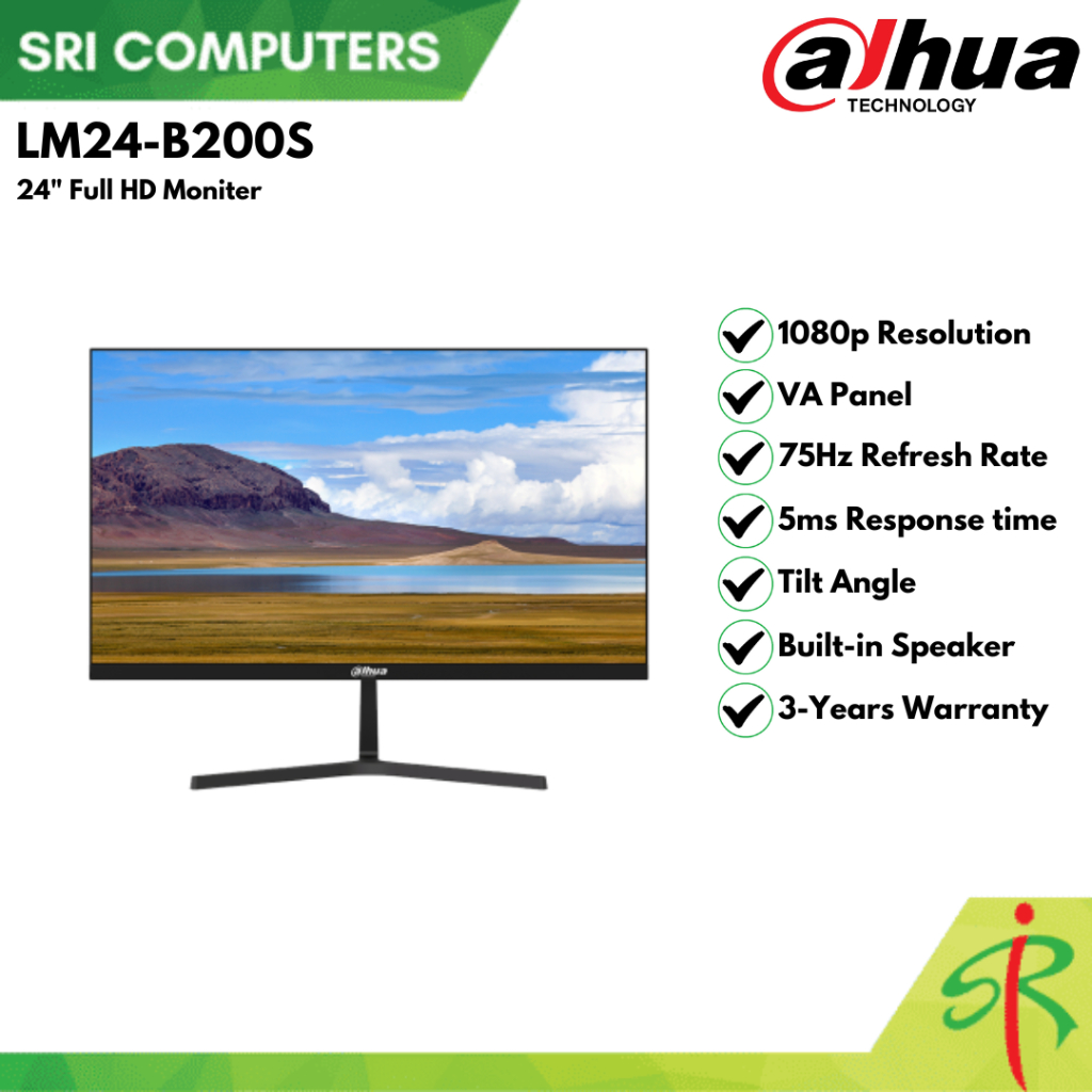 Dahua LM24-B200S 24 Inch 1080p 75Hz VA Panel Monitor-[3-YEARS WARRANTY ...