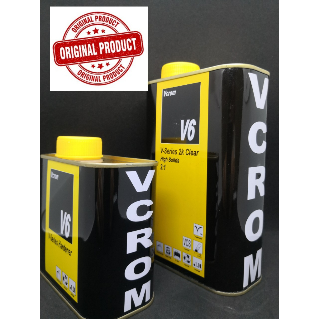 *Ready Stock* VCROM V6 2K Clearcoat Set | High Solid Clear (1L) + Hardener (0.5L) | Shopee Malaysia