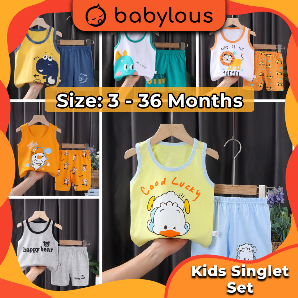 Baju Bayi Singlet Set Baby Clothes Kid Clothes Baju Kanak Baju Singlet ...