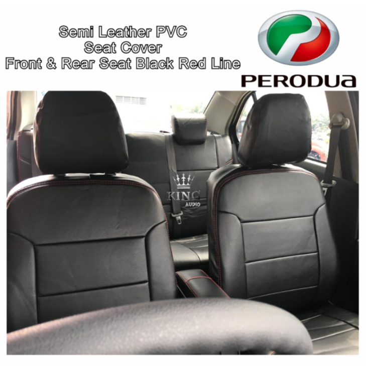 PERODUA Seat Cover Semi Leather PVC Waterproof with 0.8cm Sponge Kulit ...