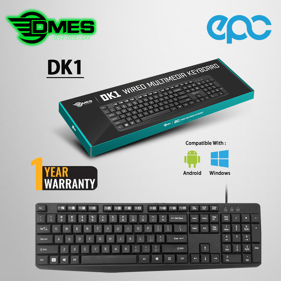 Dmes DK1 Wired Keyboard , USB Keyboard | Shopee Malaysia