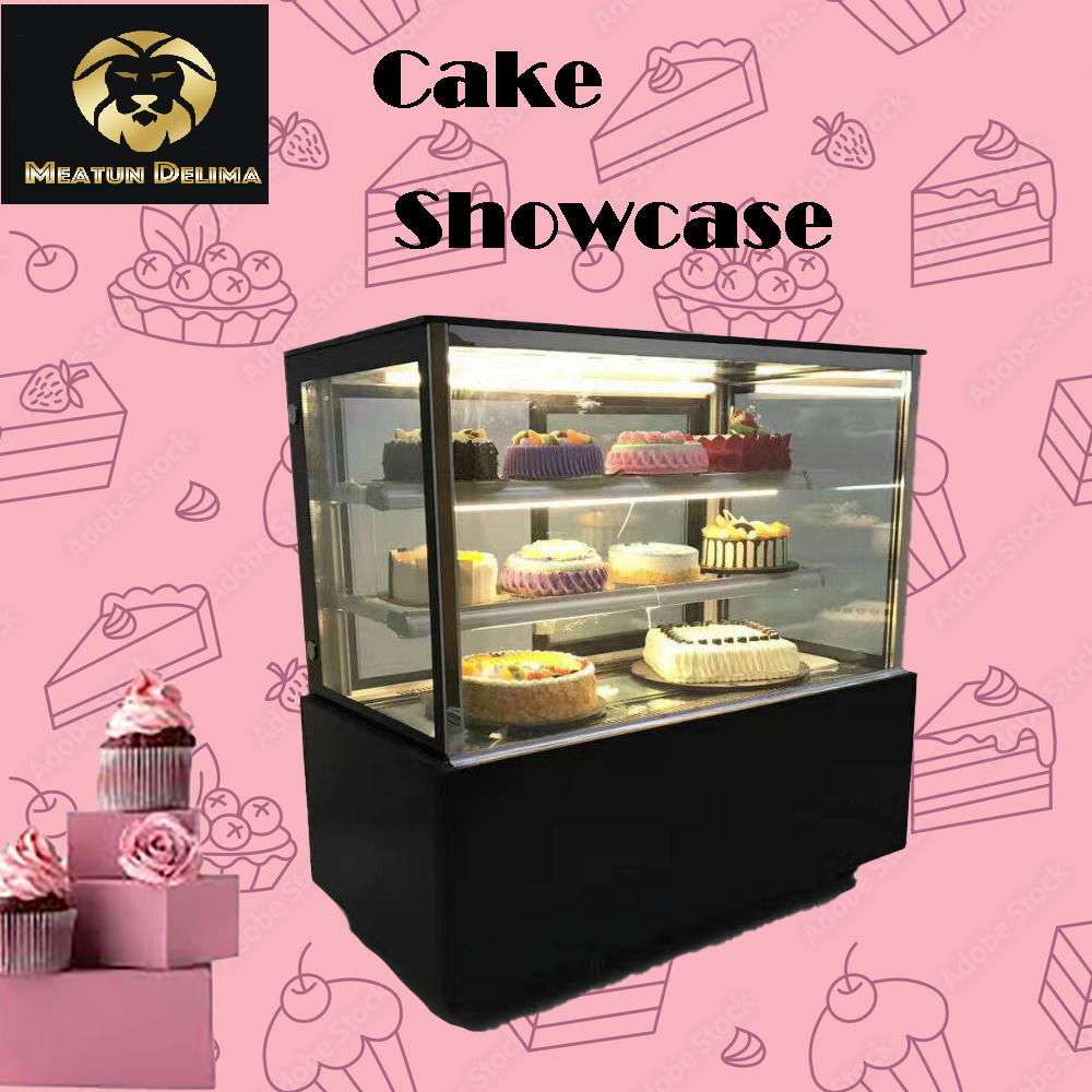 Cake Chiller showcase/Display Chiller,With LED LIGHT and Glass Tier and ...