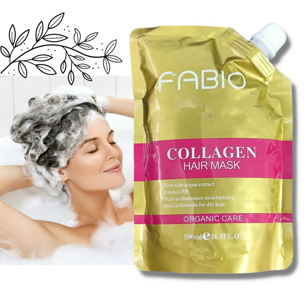 Fabio 500ml Collagen Hair Mask Organic Care Strengthen Hair inner ...