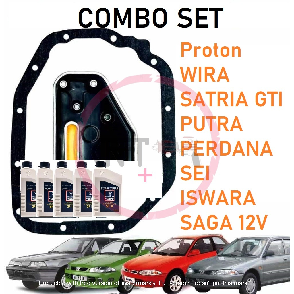 SC535 Combo Minyak gearbox ATF + Auto Filter + Gasket MD758691 Proton ...