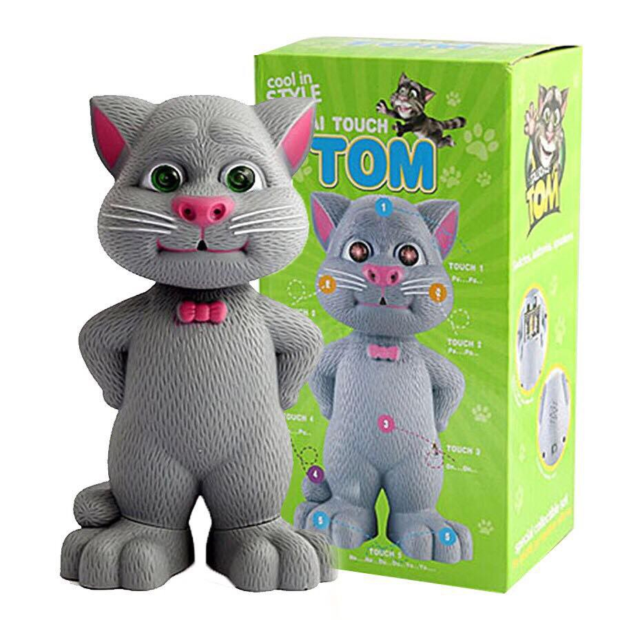 Battery Operated Talking Tom Intelligent Cat Voice Recording with Touch ...