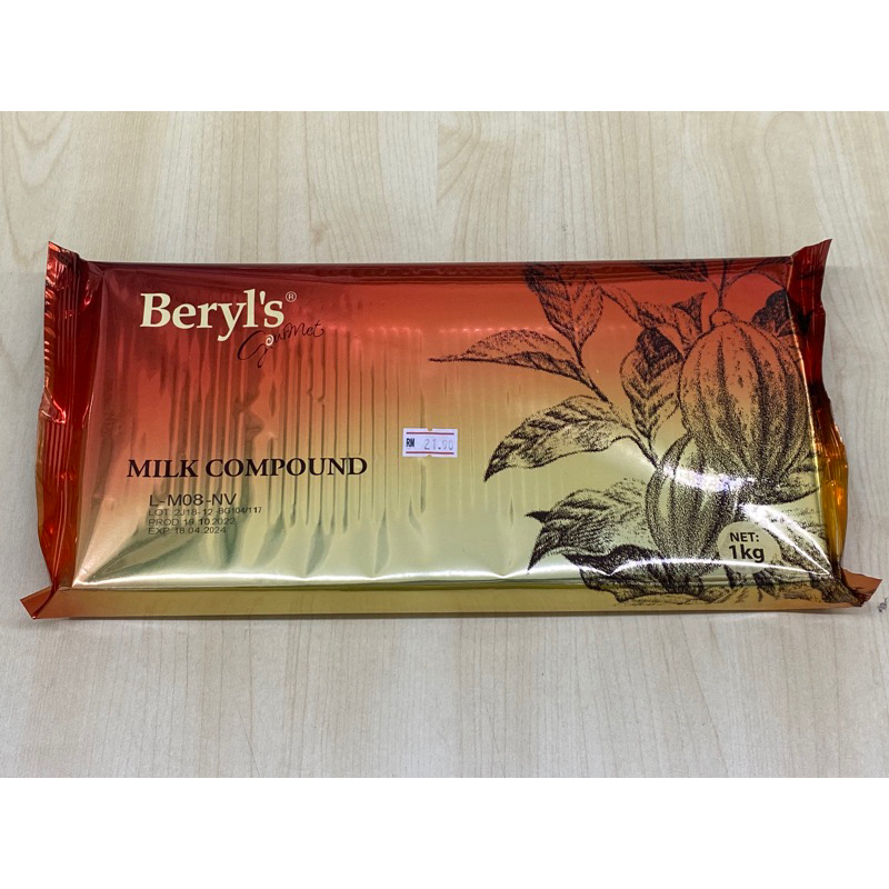 Ready Stock📣 Halal Beryls Milk Compound Chocolate Block 1kg / Cooking ...
