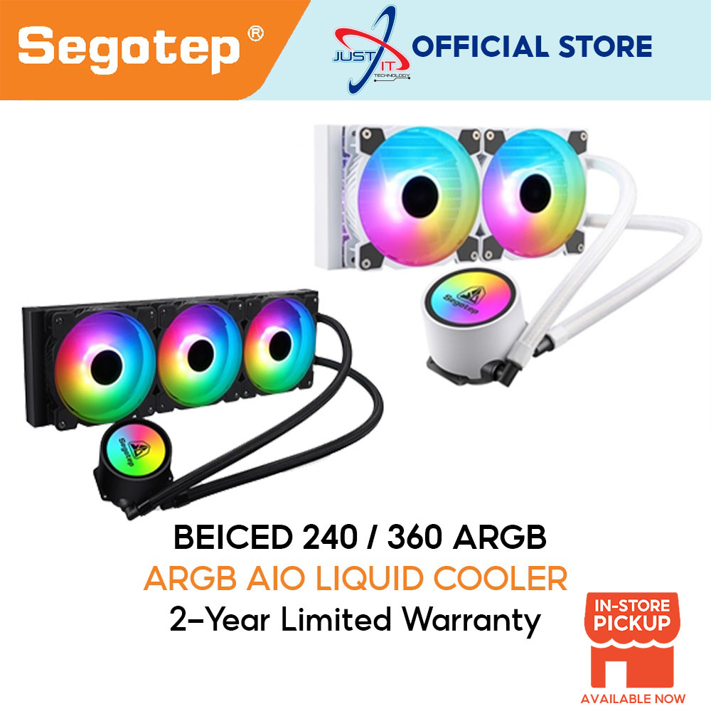Segotep Beiced 240 360 Argb Aio Liquid Cooler Black White Shopee Malaysia 