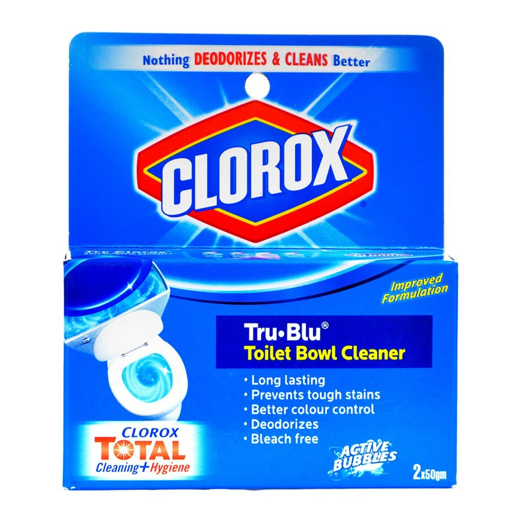 clorox tru-blu toilet bowl cleaner (2x50gm) | Shopee Malaysia