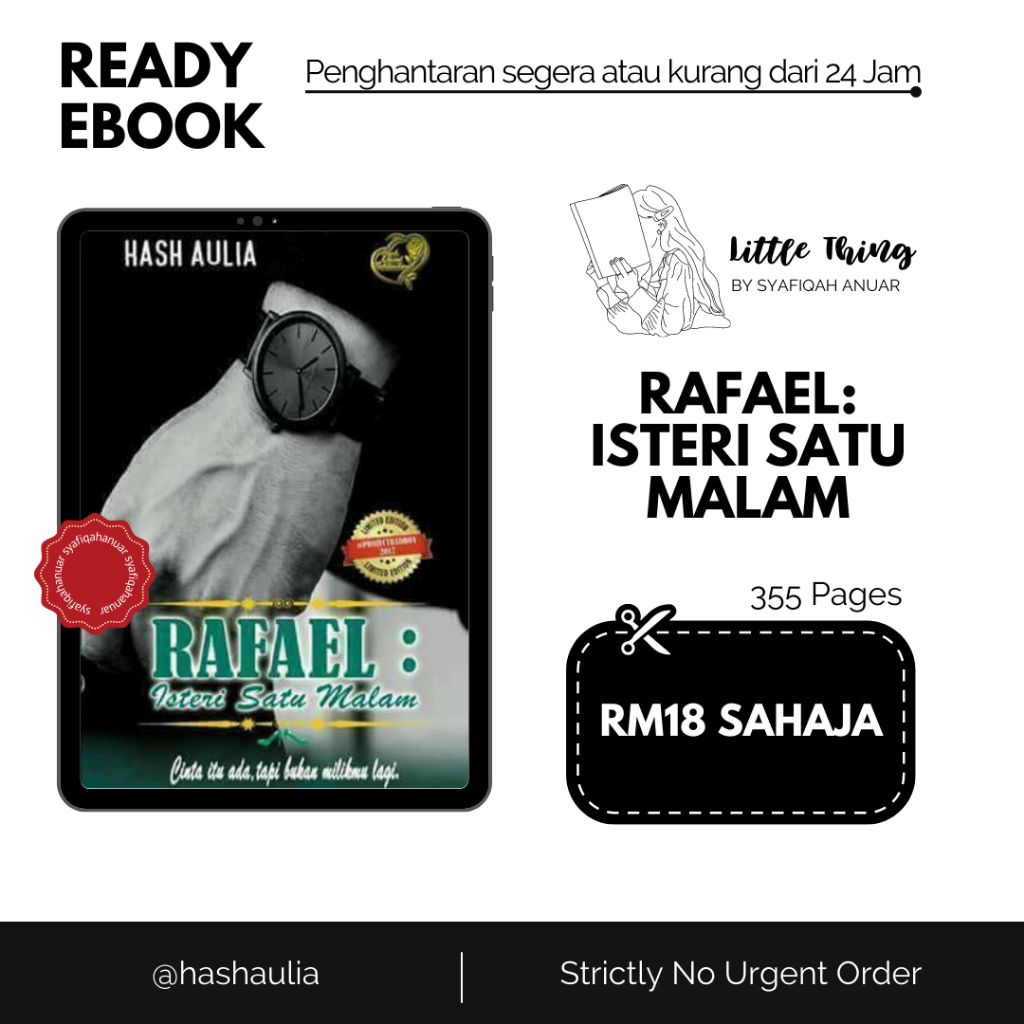 EBOOK RAFAEL ISTERI SATU MALAM HASH AULIA | Shopee Malaysia