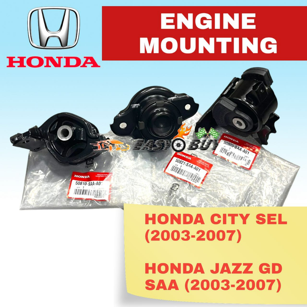 100% ORIGINAL HONDA ENGINE MOUNTING SET HONDA CITY SEL 2003-2008 / JAZZ GD SAA 2003-2008 MADE IN ...