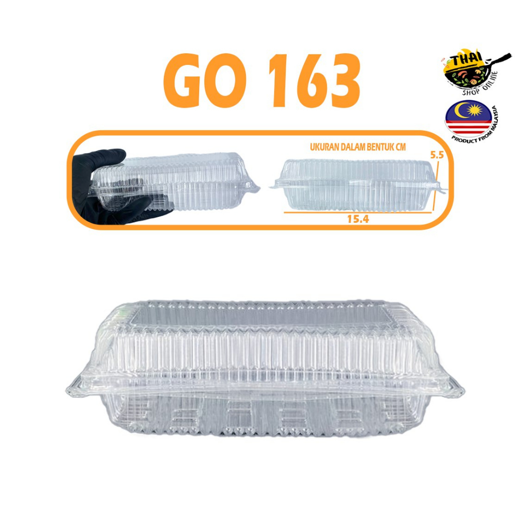Bekas Plastik Kuih Transparent OPS -GO 1H OPS GO153 Plastic Tray Bakery ...