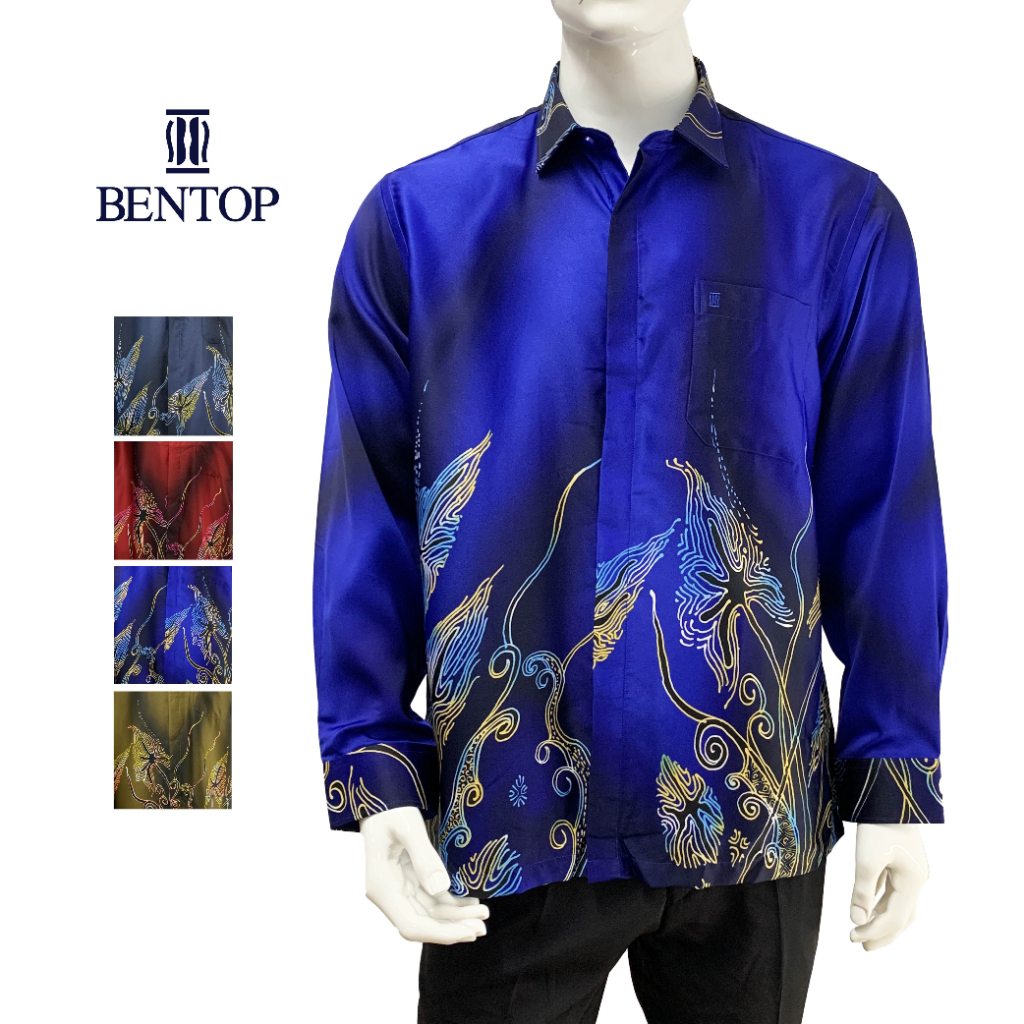 BENTOP Batik Long Sleeve Regular Fit | Shopee Malaysia