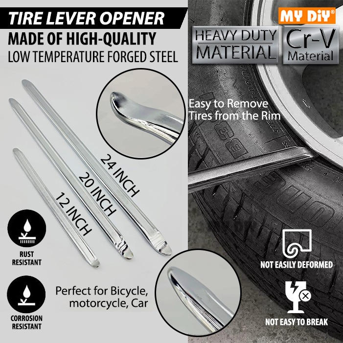 MYDIYHOMEDEPOT - 12" 20'' 24" Tyre lever CRV Chrome Vanadium High ...