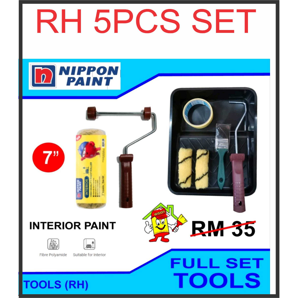 SET TOOL WALL PAINTING COMBO ROLLER BRUSH TOOLS KITS / ALAT MENGECAT ...