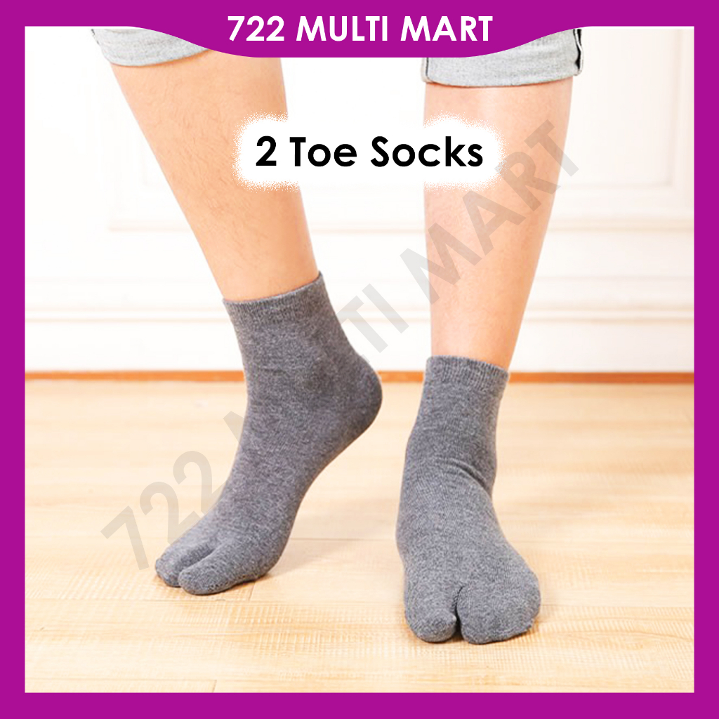 Unisex Two Toe Cotton Socks Two Toe Socks Sarung Kaki Berjari Stokin ...