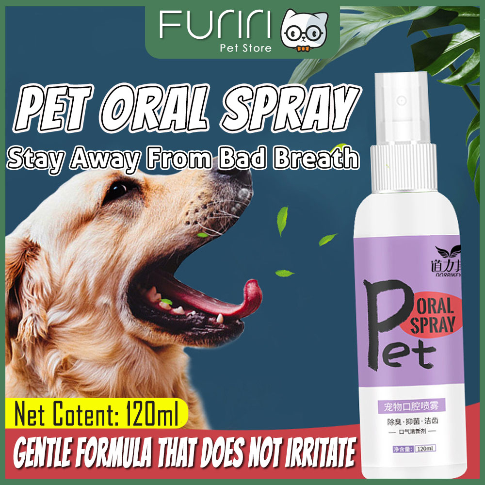 Furiri Dorrikey 120ml Pet Oral Spray Dog and Cat Oral Cleaning ...