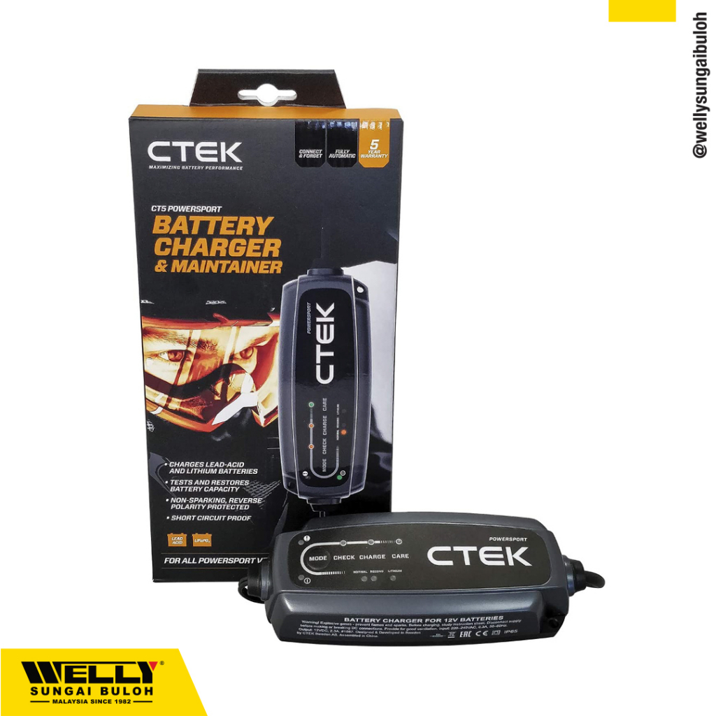 CTEK CT5 Powersport Battery Charger and Maintainer (Motor Vehicle ...