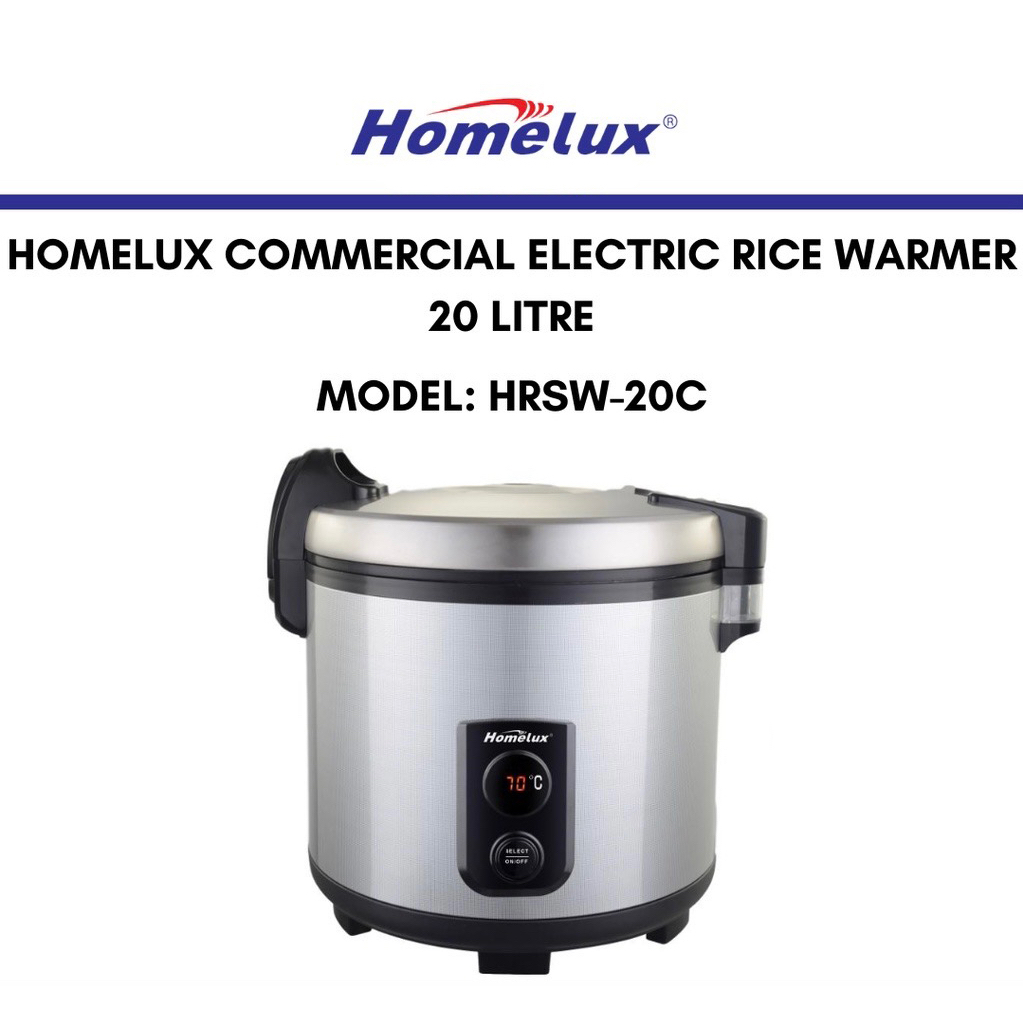 Homelux HRSW-20C 20L Commercial Electric Rice & Soup Warmer Heavy Duty ...