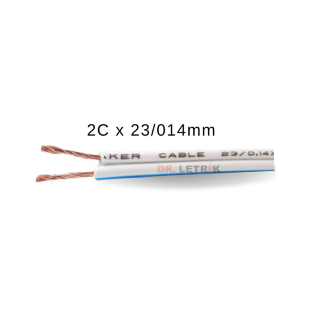 Wire Twin Flat Cable 2C x 2.5mm Pure Copper / 2C x 23/0.14 / VDE 2C x ...