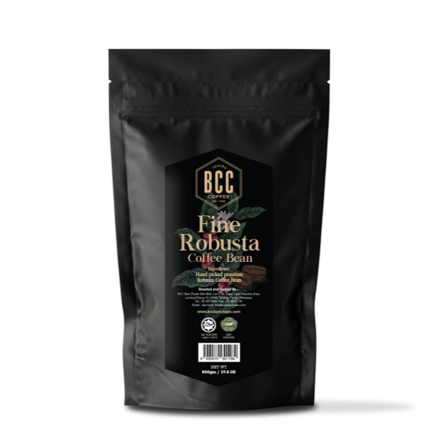 1 X BCC Roasted Fine Robusta Coffee Bean 500gm + FREE 2 sachet BCC 3 in ...