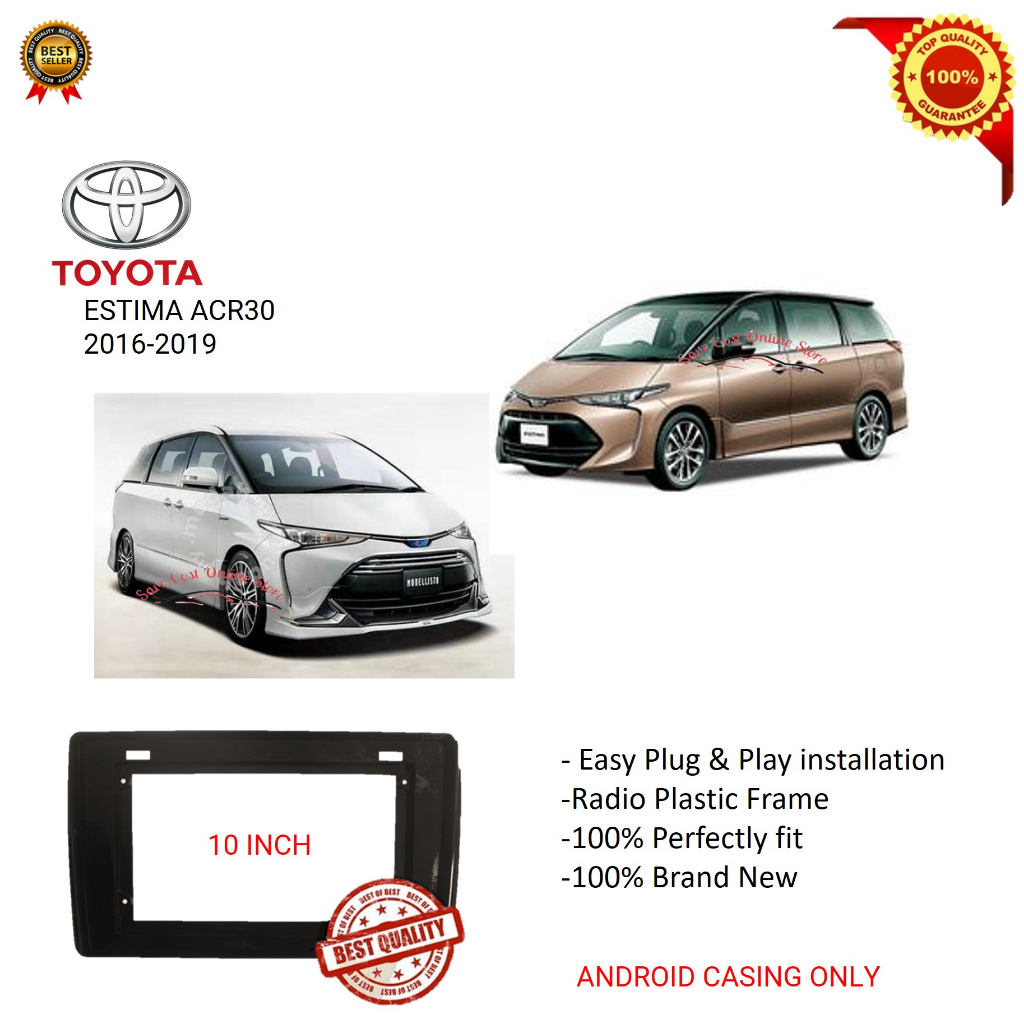TOYOTA ESTIMA ACR50 2006 - 2015 ACR50 2016 - 2019 10 INCH ANDROID ...