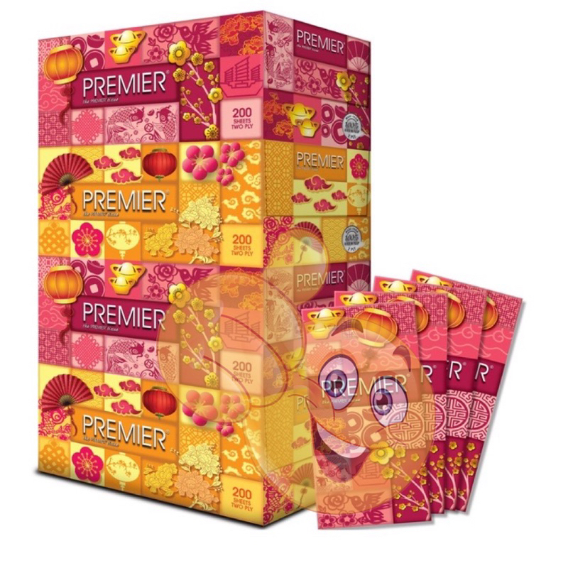 PREMIER Facial Tissue (4 Boxes x 100/200's) | Shopee Malaysia