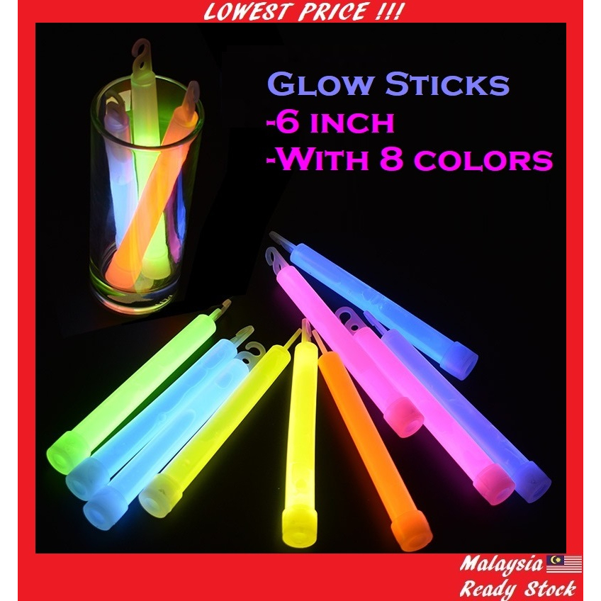 Glow Stick 6 inch Party Concert Emergency Light Outdoor Hiking Camping ...