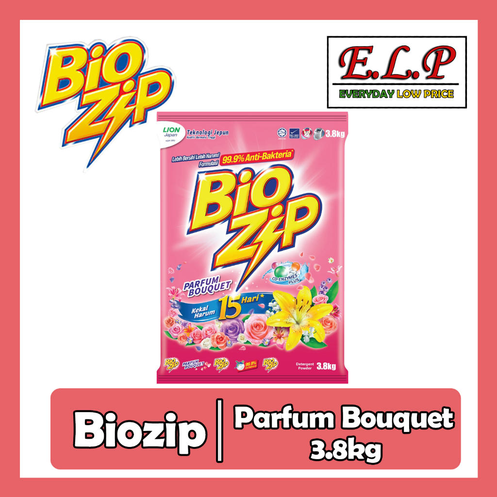 BIO ZIP Detergent Powder 3.8kg | Shopee Malaysia