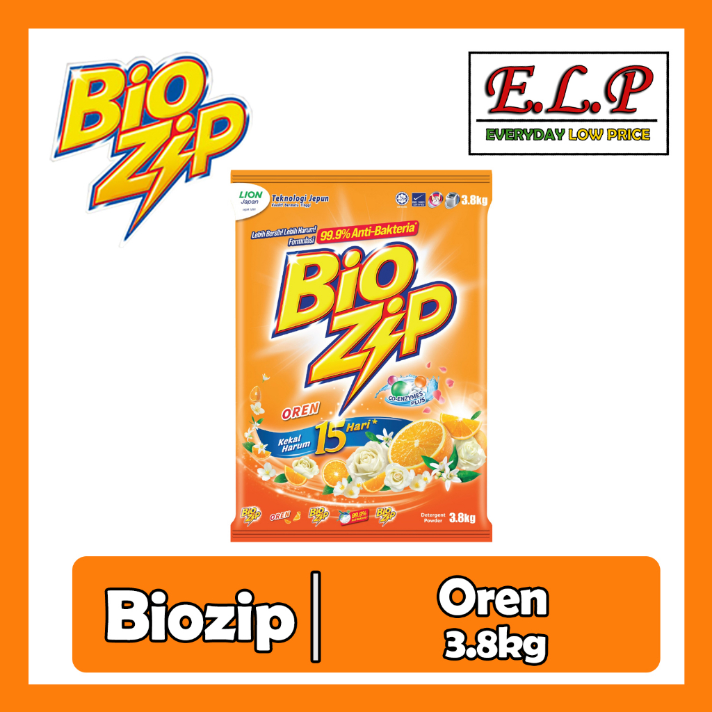 BIO ZIP Detergent Powder 3.8kg | Shopee Malaysia