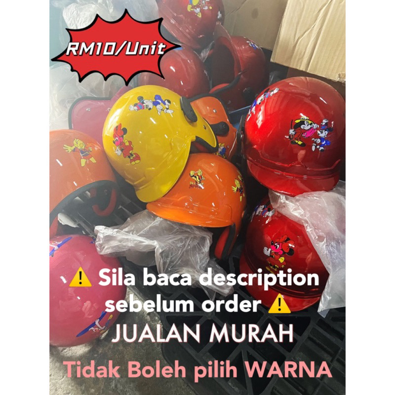 CHILDREN HELMET KID HELMET BUDAK/ Sila baca description sebelum order ...