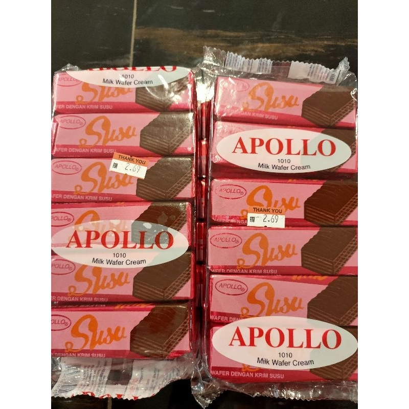 Apollo Milk Chocolate Wafer Cream (12pcs ) Childhood Biskut Harga Borong | Shopee Malaysia