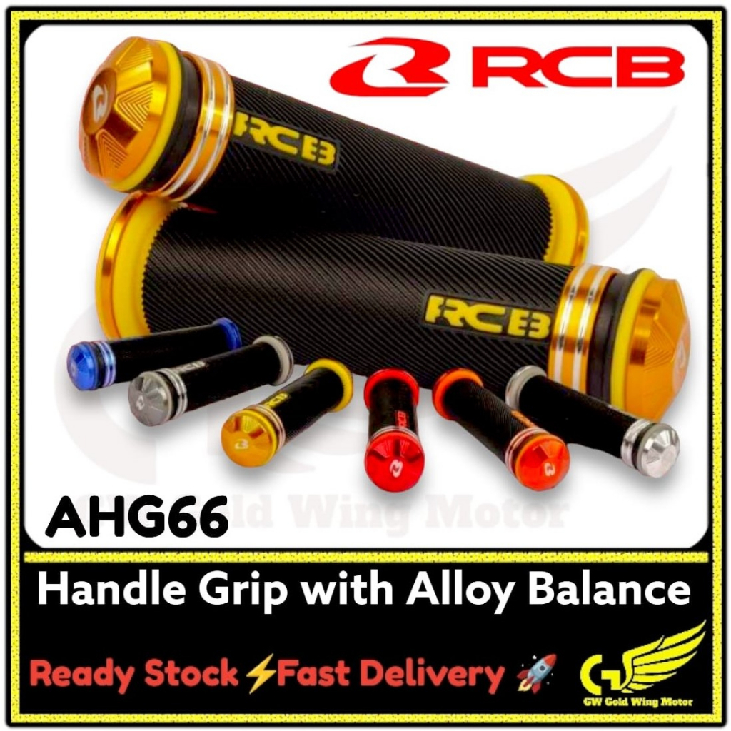 100% ORI RCB AHG66 ALLOY HANDLE GRIP THROTTLE RUBBER 22MM UNIVERSAL Y15 ...