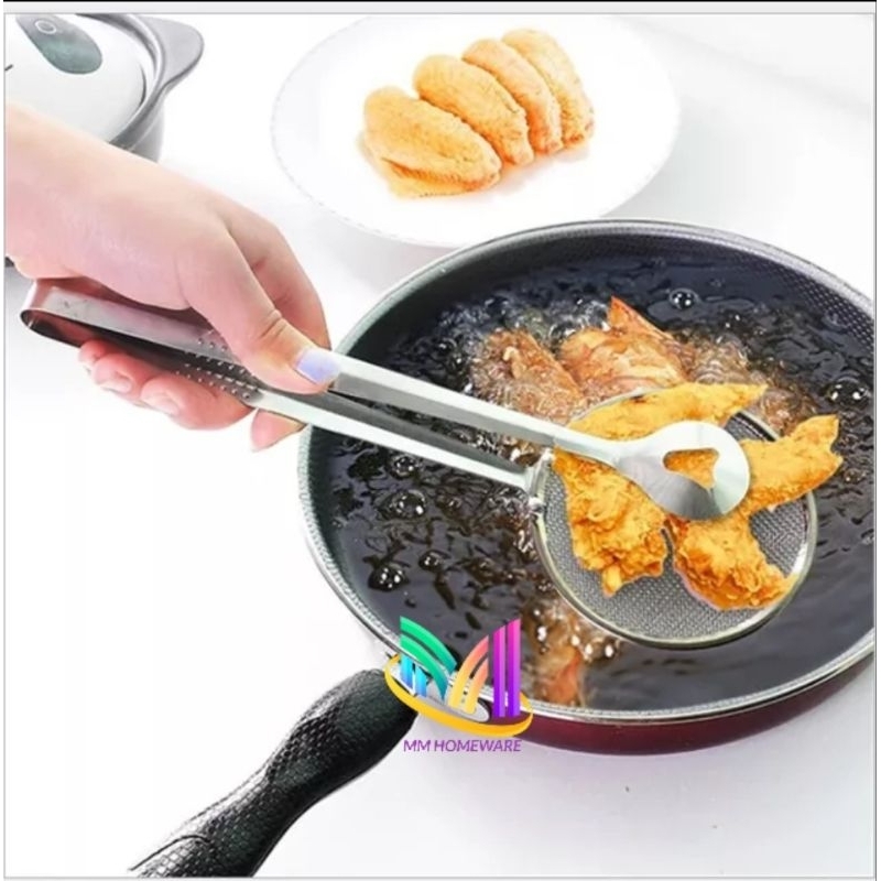Multifunction Stainless Steel Strainer Clamp / Filter Spoon With Clip ...