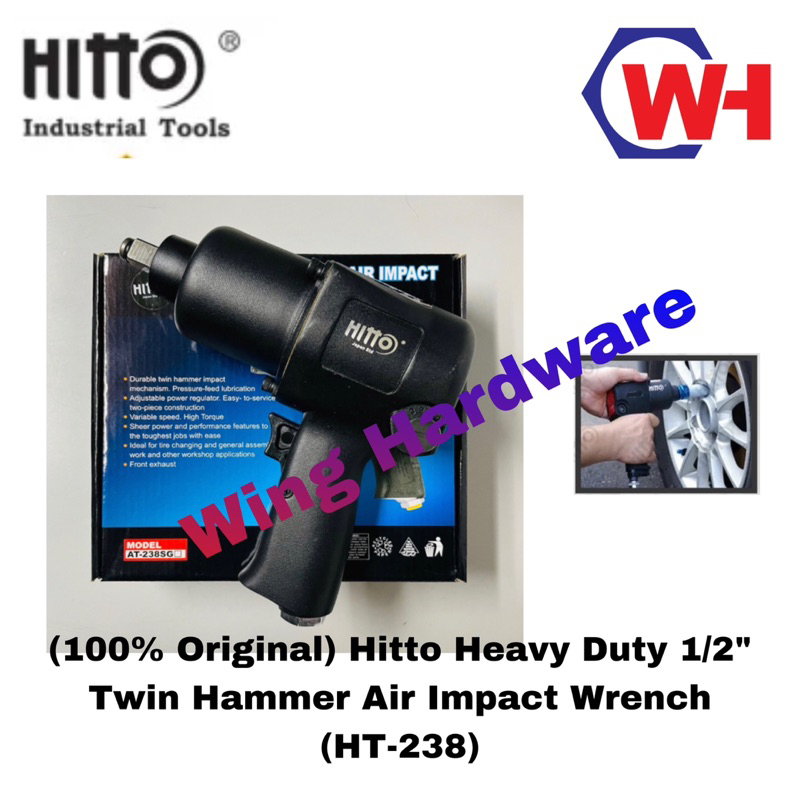 (100% Original) Hitto Heavy Duty 1/2” Twin Hammer Air Impact Wrench (HT-238) | Shopee Malaysia