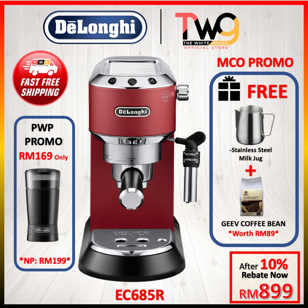 [FREE SHIPPING] Delonghi EC685R DEDICA 15-Bar Pump Espresso Machine ...