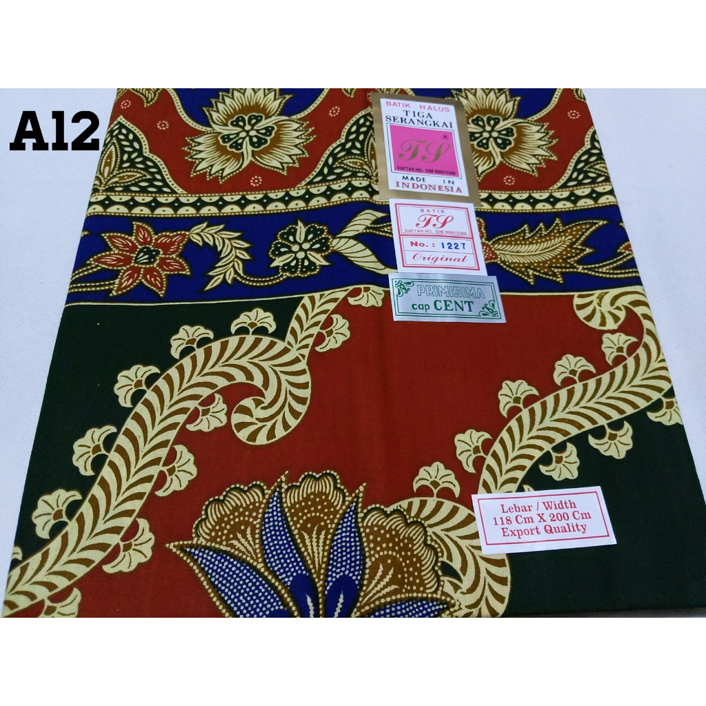 Kain Batik Tiga Serangkai Original 100% Indonesia 3 Serangkai Batik Jawa Cotton Serap Air High ...
