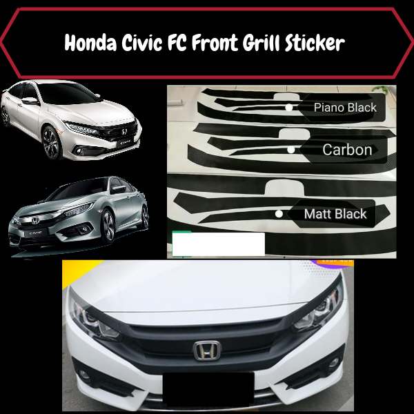 Honda Civic Fc 2016 - 2021 Front Grill Sticker | Shopee Malaysia