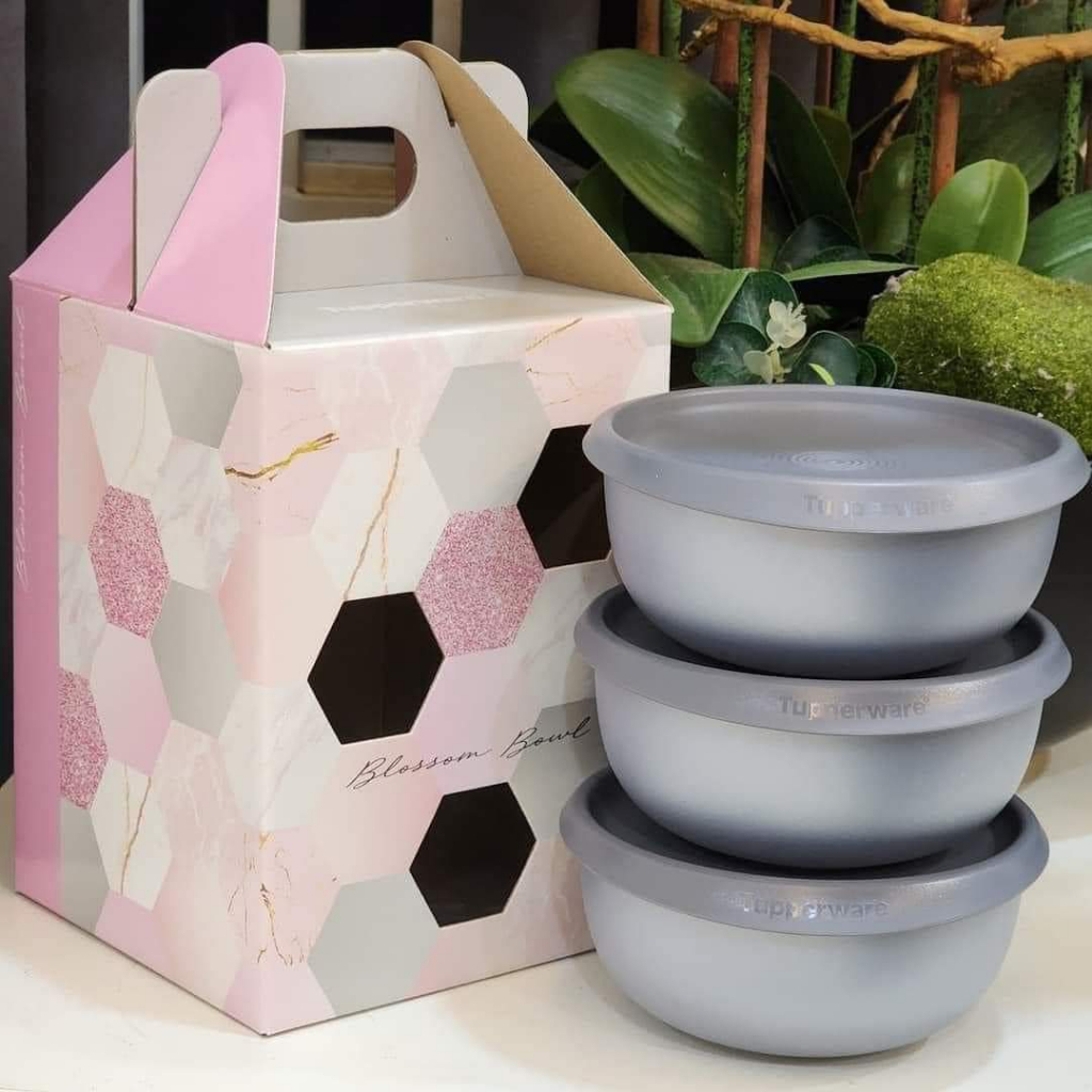 TUPPERWARE ONE TOUCH BLOSSOM BOWLS 550ML WITH GIFT BOX | Shopee Malaysia
