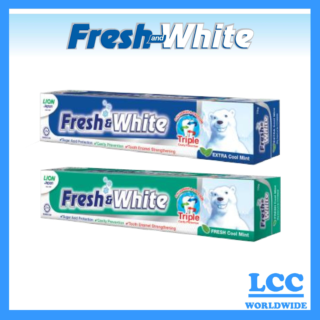 【FREE TOOTHBRUSH】Fresh & White Lion Toothpaste 160g | Shopee Malaysia