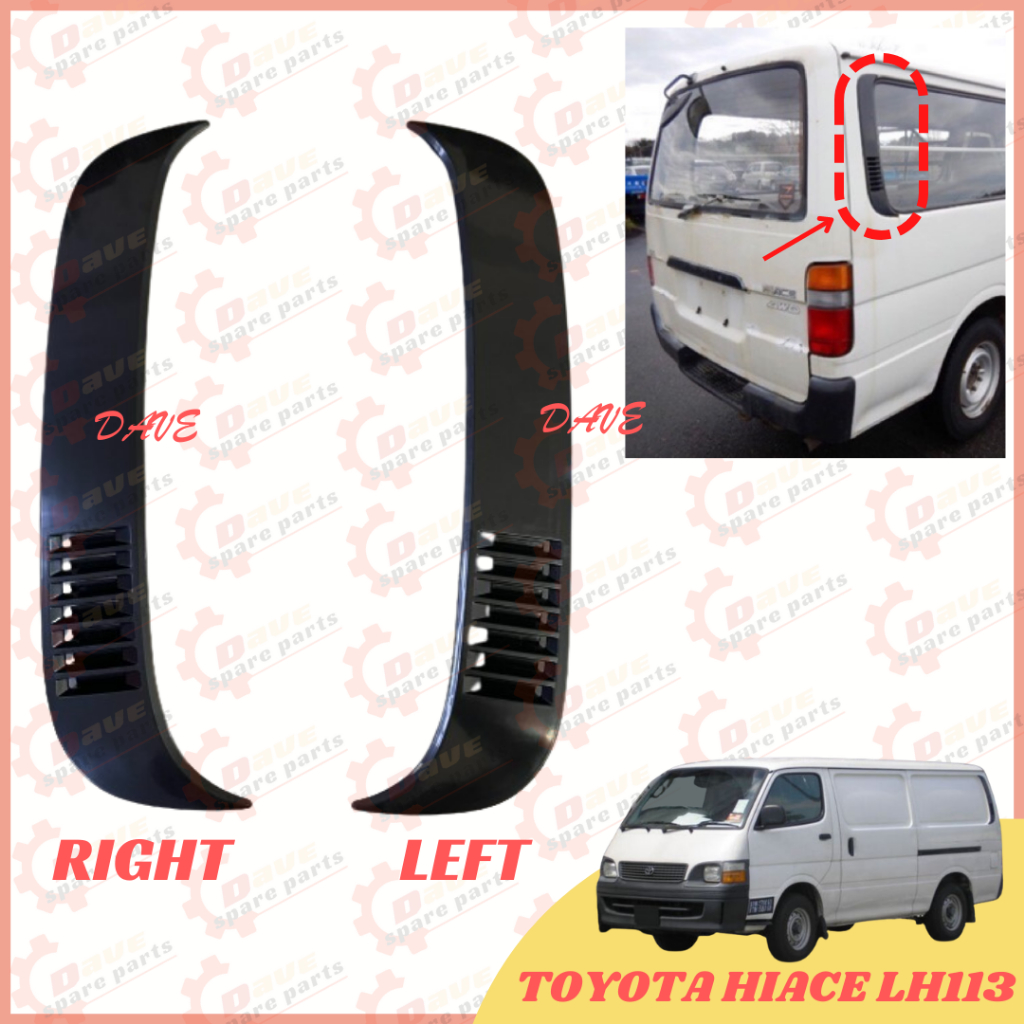 TOYOTA HIACE LH113 LH172 DELTA COVER REAR LEFT / RIGHT BLACK | Shopee ...