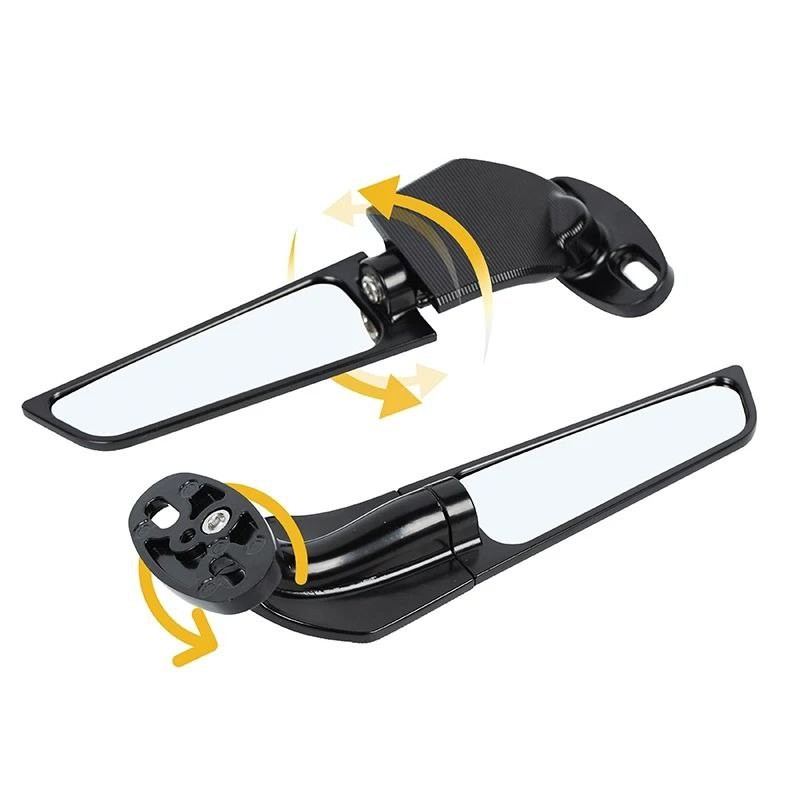 GP Winglet Side Mirror + LED Signal (Build In) FOR Universal GP Bike ...