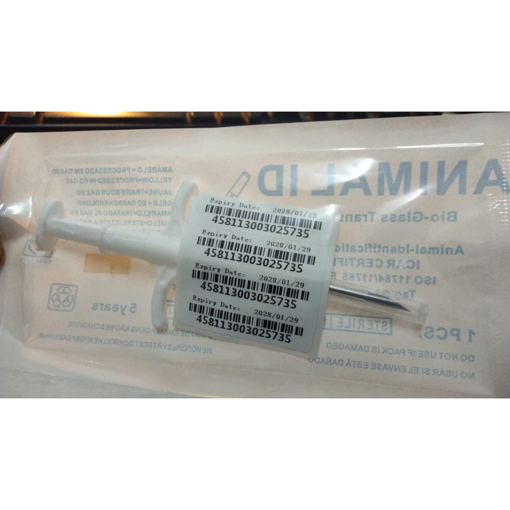 2.12mm diameter Malaysia code 458 microchip transponder for pets and ...