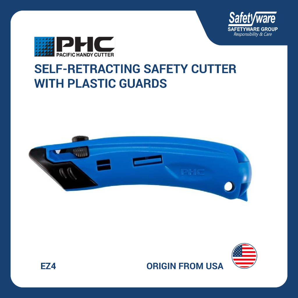 PHC Self-Retracting Safety Cutter With Plastic Guards | Shopee Malaysia