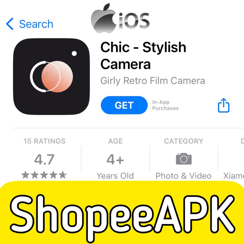 (l0S) Chic - Stylish Camera Tweaked (FOC 8 Apps) | Shopee Malaysia